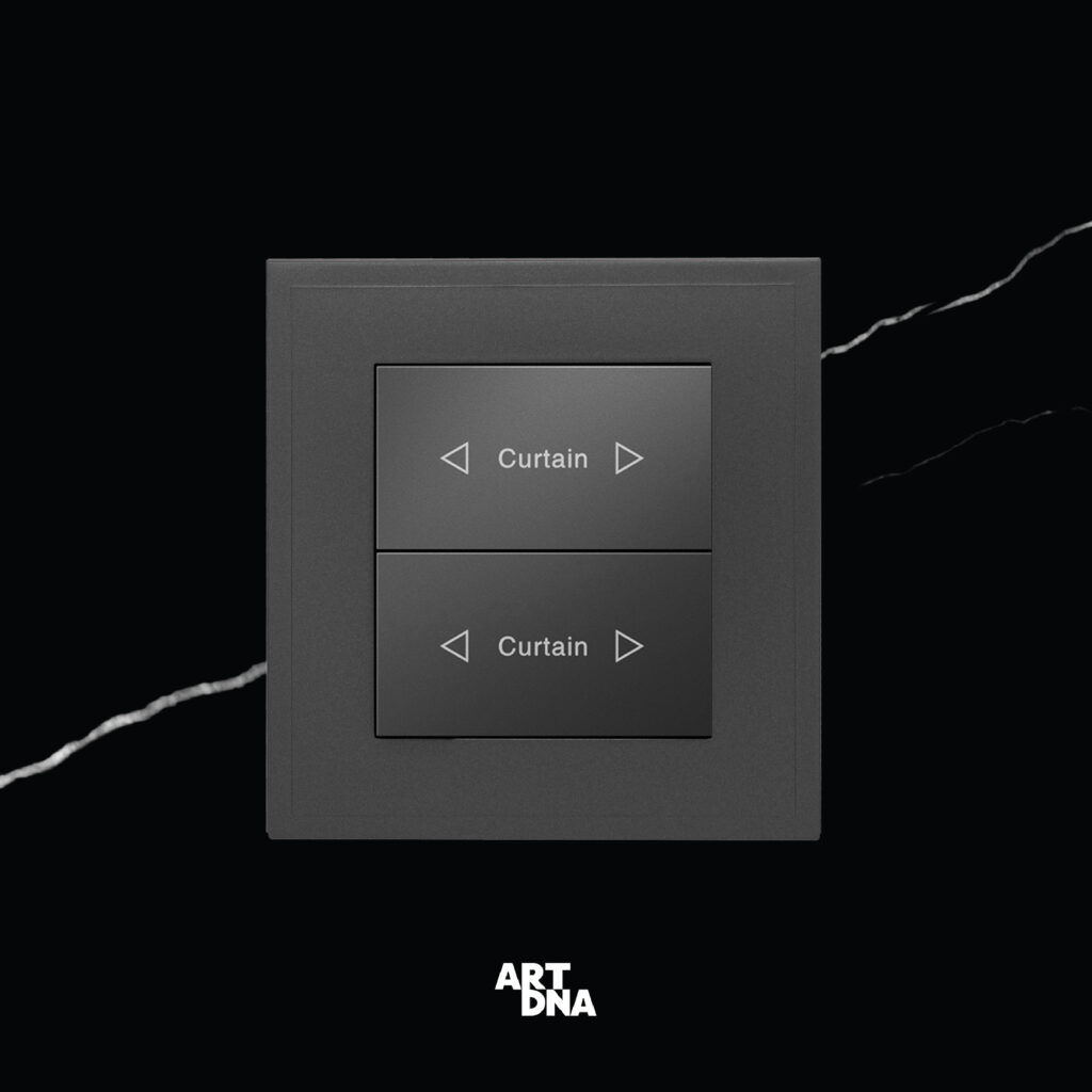 ปลั๊กไฟ D3 FRAMELESS WHITE CURTAIN SWITCH 2 GANG มาตรฐาน มอก - ARTDNA